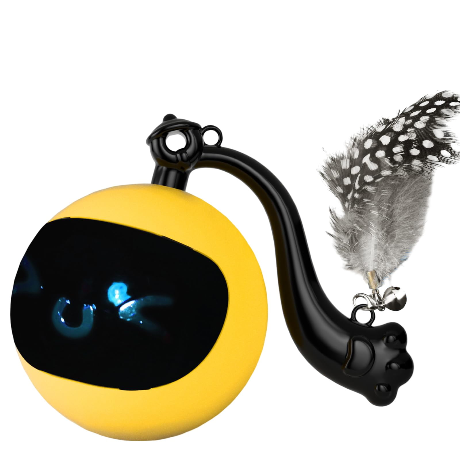 Cat Toys Interactive Cat Toy Ball with Feather and Bell Automatic ...