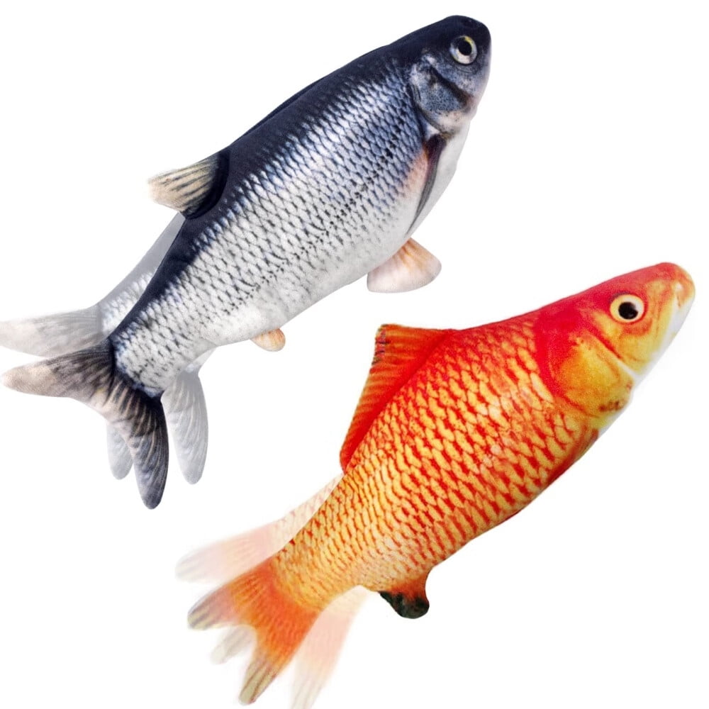 Cat Toys Interactive Flopping Fish with Catnip,2 Pack Automatic Cat ...