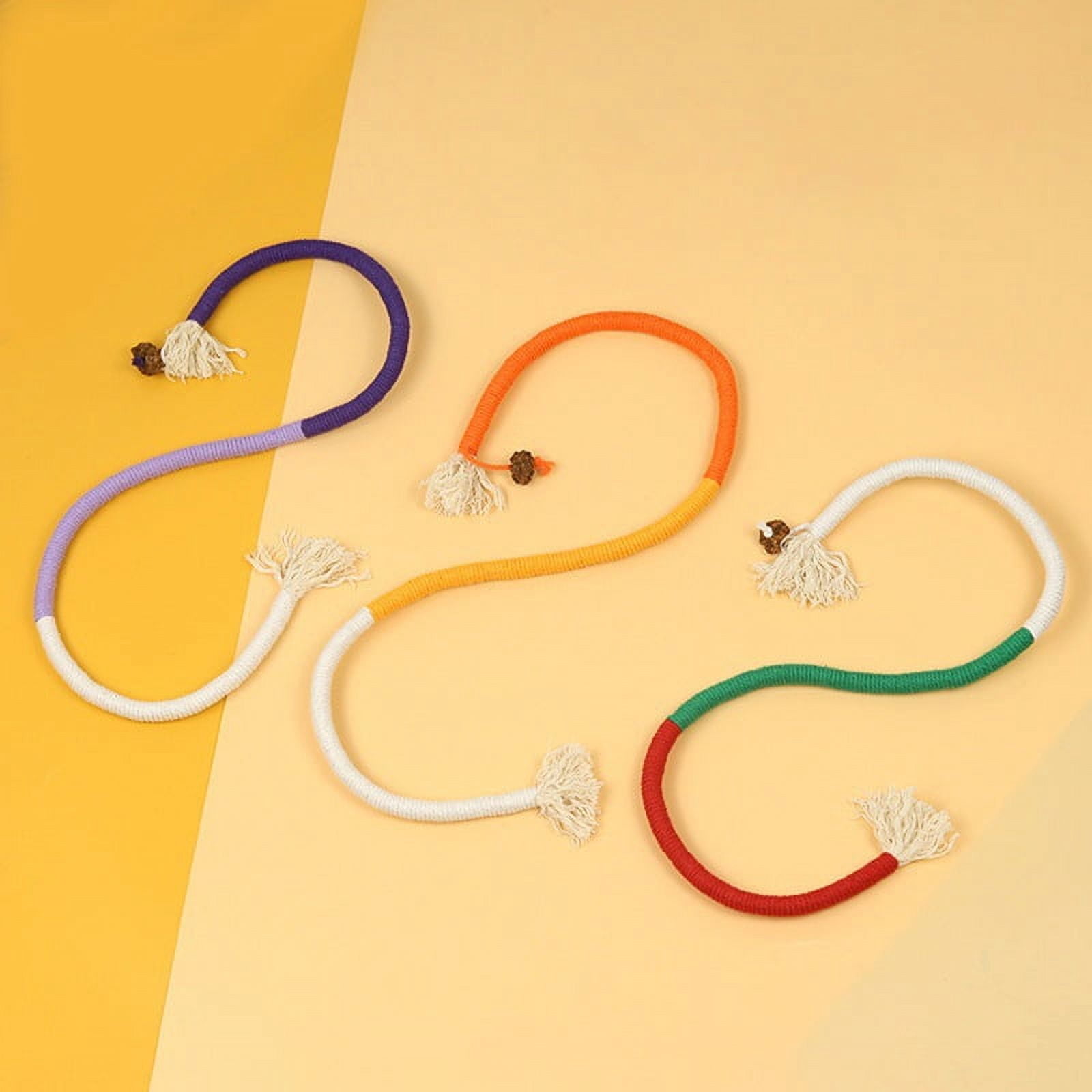 Cat Toys Interactive Molar Cotton Rope Toys Silvervine Cat Teaser Toy ...