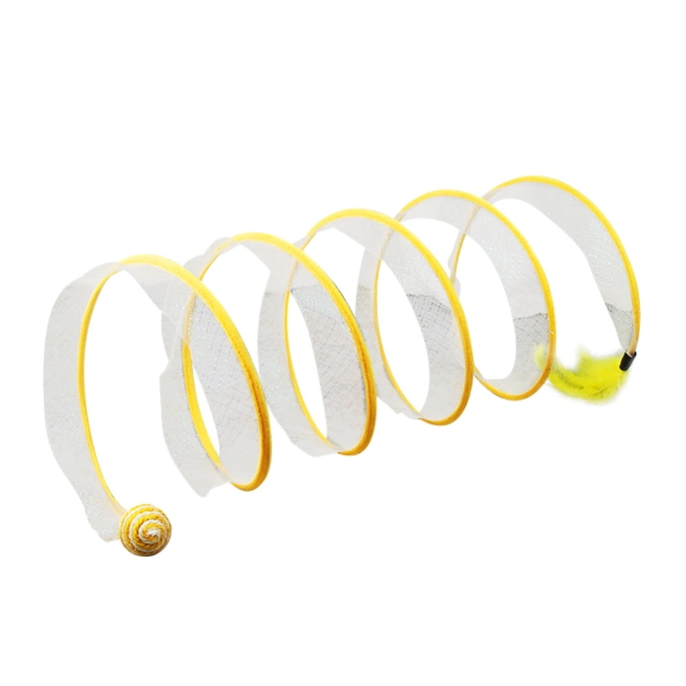 Cat Toys, Large Cat Collapsible Tunne with Feather Sisal Ball Toys, Pet ...