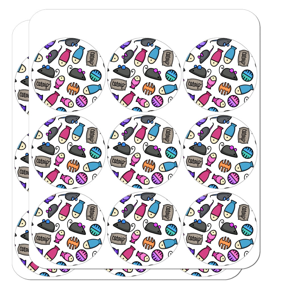 Cat Toys Mouse Fish Catnip Pattern Planner Calendar Scrapbooking ...