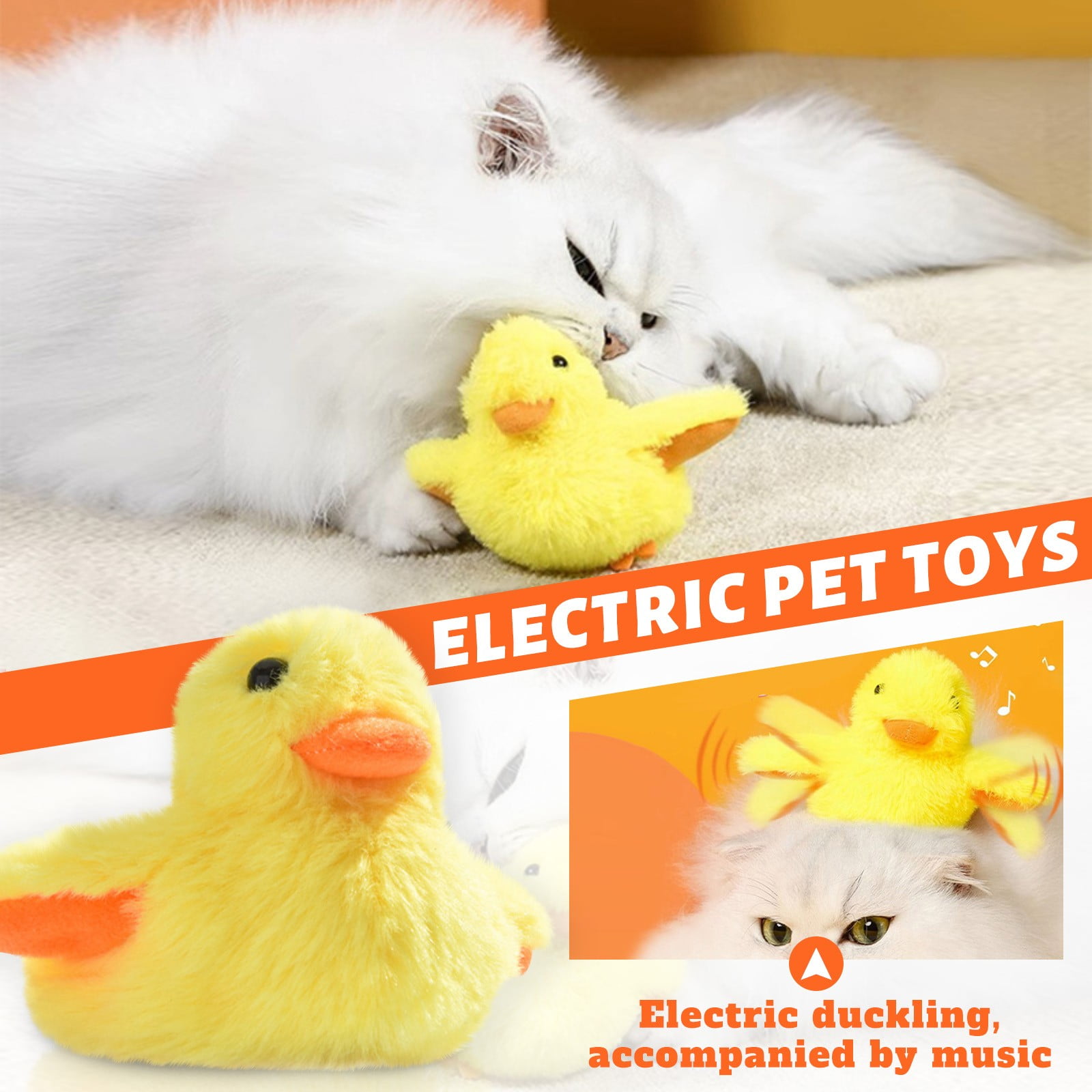 Cat Toys Rechargeable Flapping Duck,2024 Interactive Catnip Toys for ... Cat Toys Rechargeable Flapping Duck,2024 Interactive Catnip Toys for ...