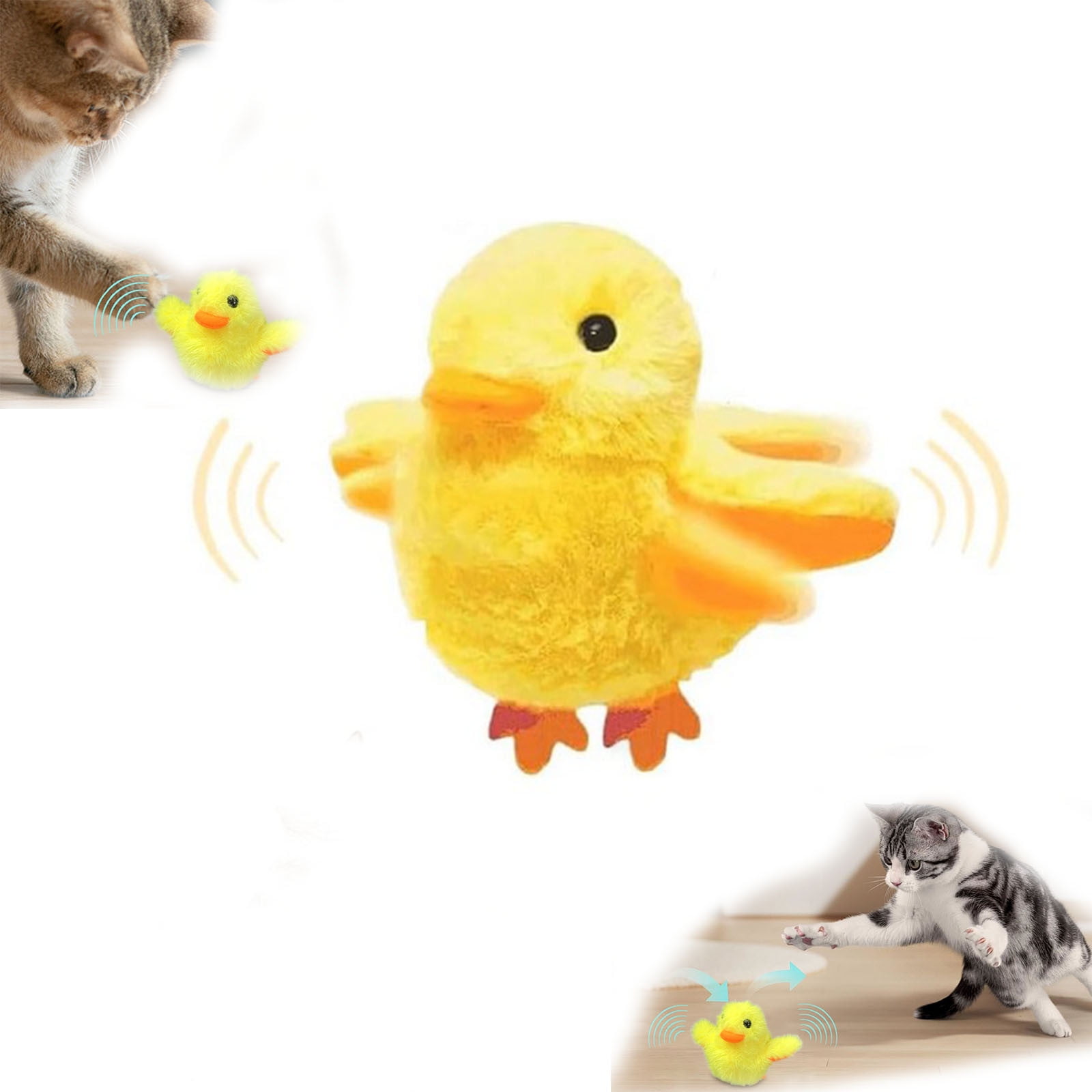Cat Toys Rechargeable Flapping Duck Interactive Cat Toy Beating Wings ...