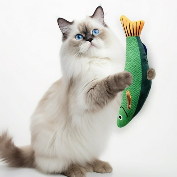 Cat Toys Saury Fish, Cat Chew Ropes Catnip Crinkle Sound, Soft and ...