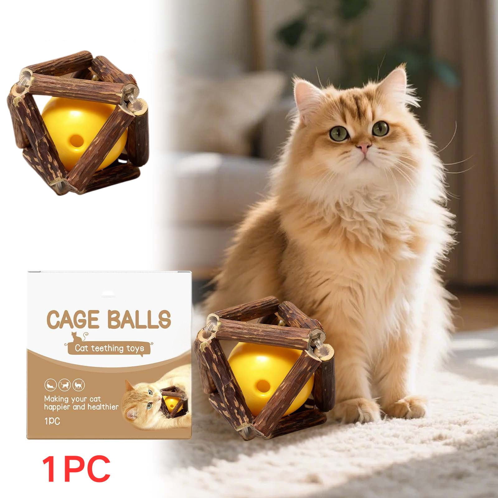 Cat Toys for Indoor Cats, Pet Interactive Toys, Cat Ball Toy, Cat Chew ...