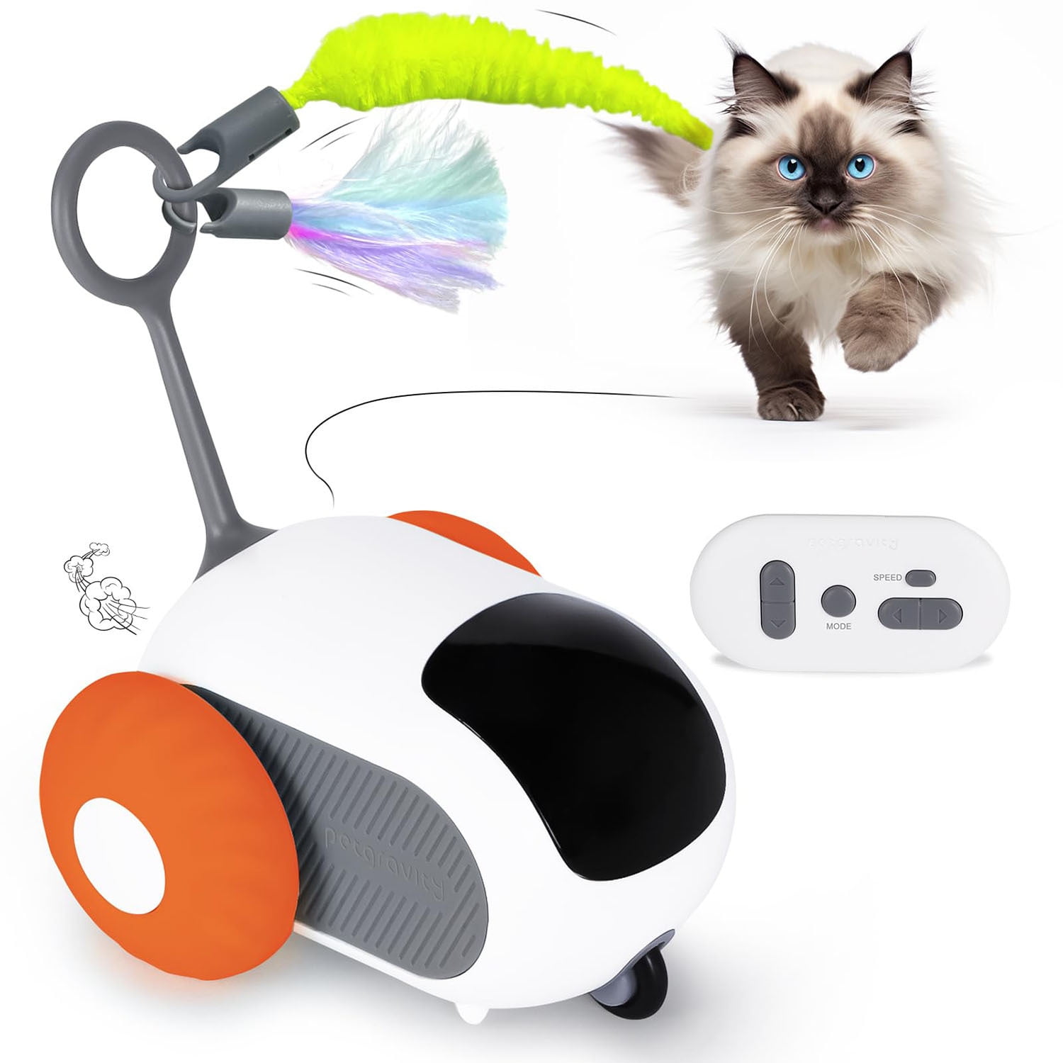 Cat Toys for Indoor Cats, Smart Interactive Cat Toy, Remote Control USB ...