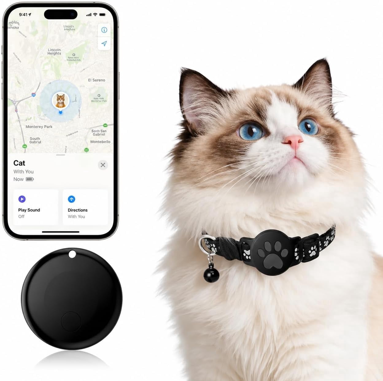 Cat Tracker Collar for Small Cats - Real Time Cat GPS Tracker No ...