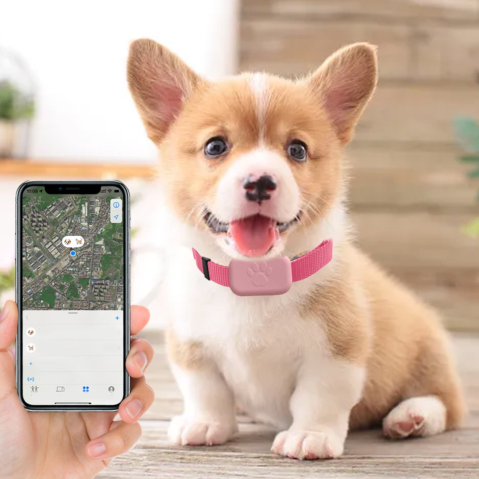 Cat Tracker GPS Collar for Cats, Waterproof Pet Cat Dog Anti-Lost ...