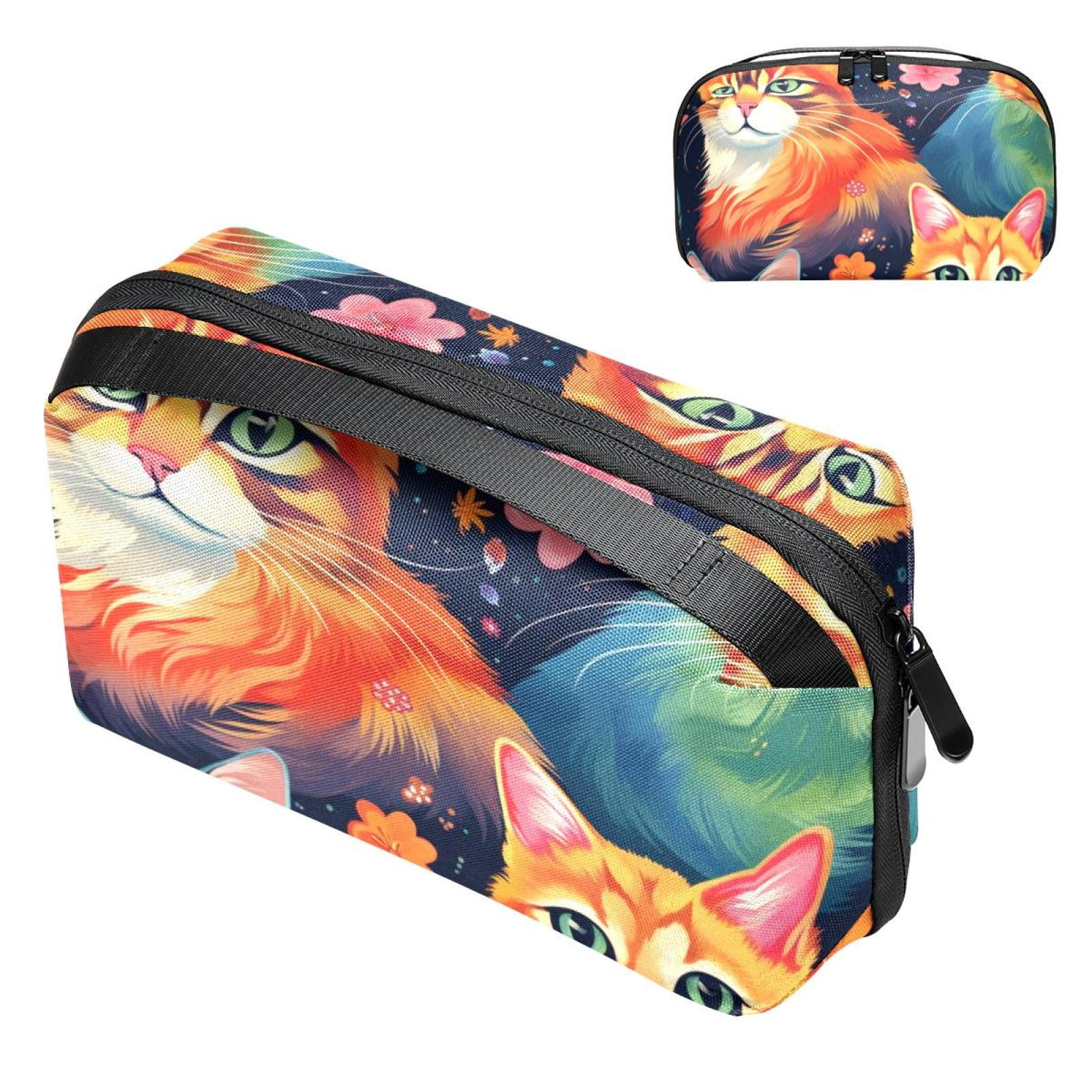 Cat Travel Organizer Hard Drive Case Small Travel Case USB Cable ...