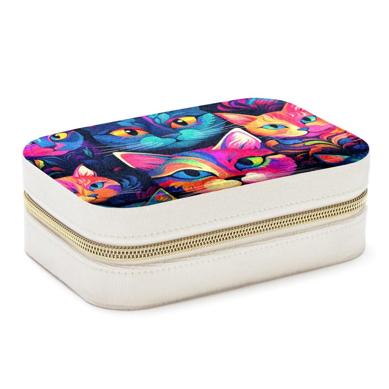 Cat Travel Organizer: Velvet Portable Necklace Organizer with Removable ...