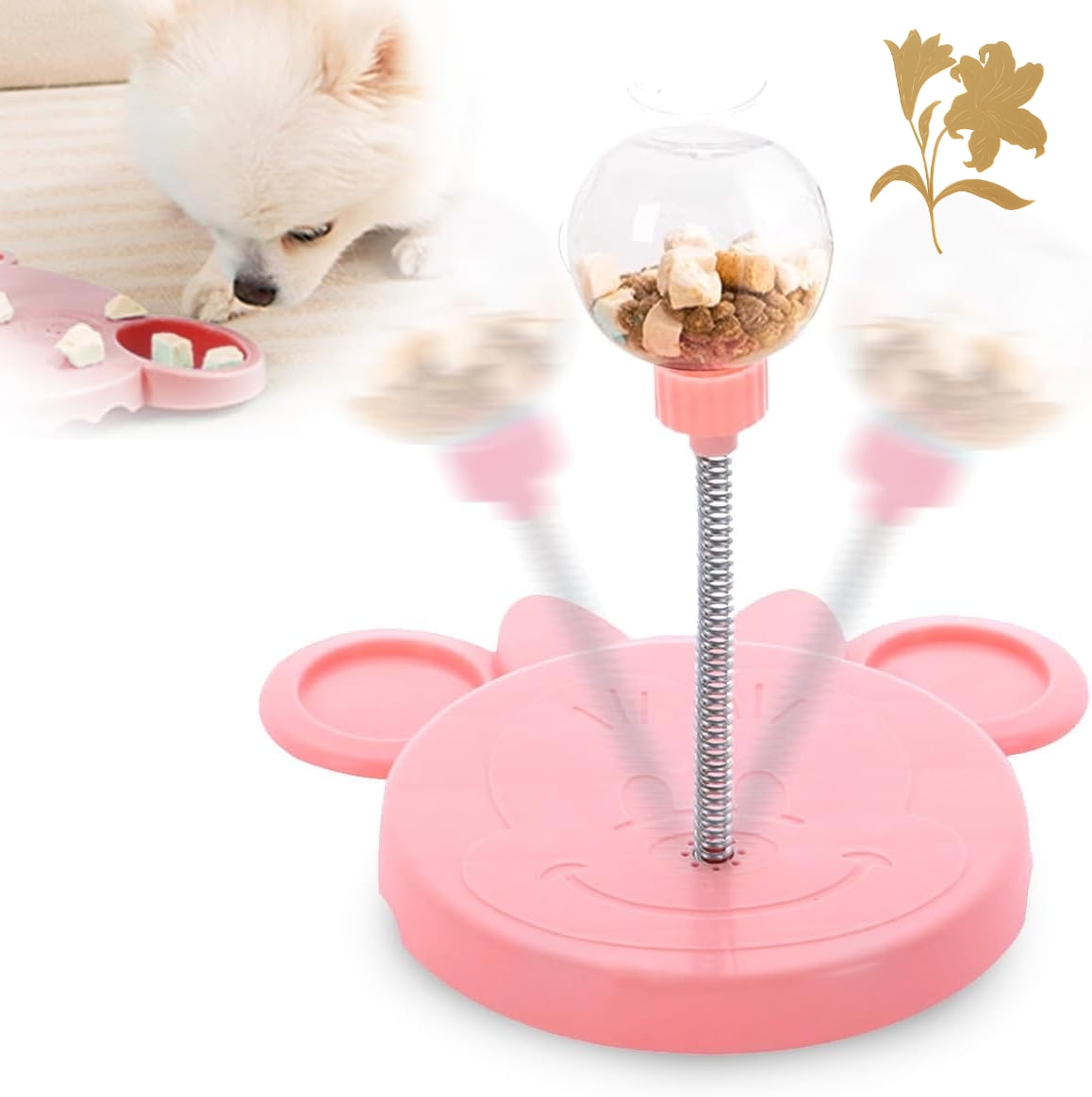 Cat Treat Dispenser, 2025 New Treat Dispensing Dog Toys, Interactive ...