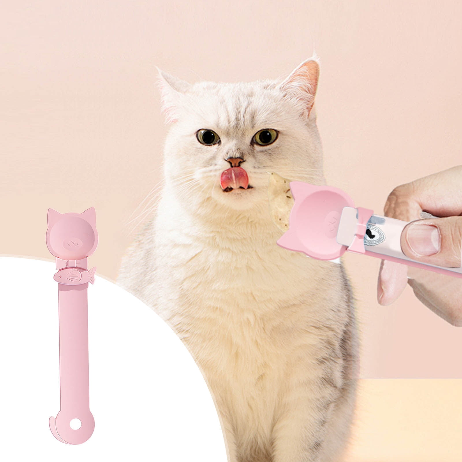 Cat Treat Dispenser Spoon Set – Effortless Feeding, Gentle Design for ...