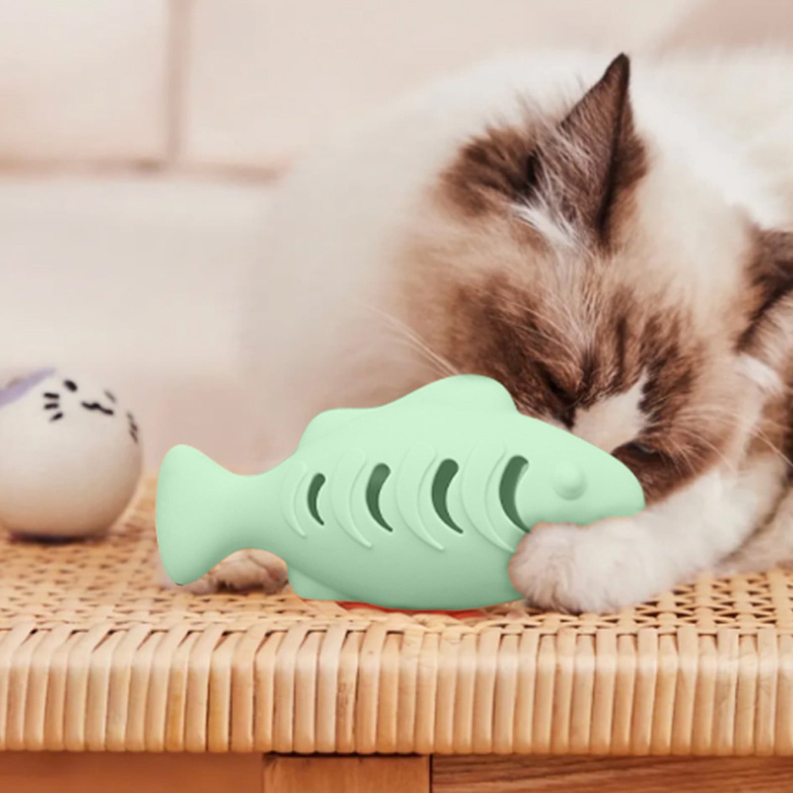 Cat Treat Dispenser Toys | Fish Shape Interactive Catnip Snack Feeder ...