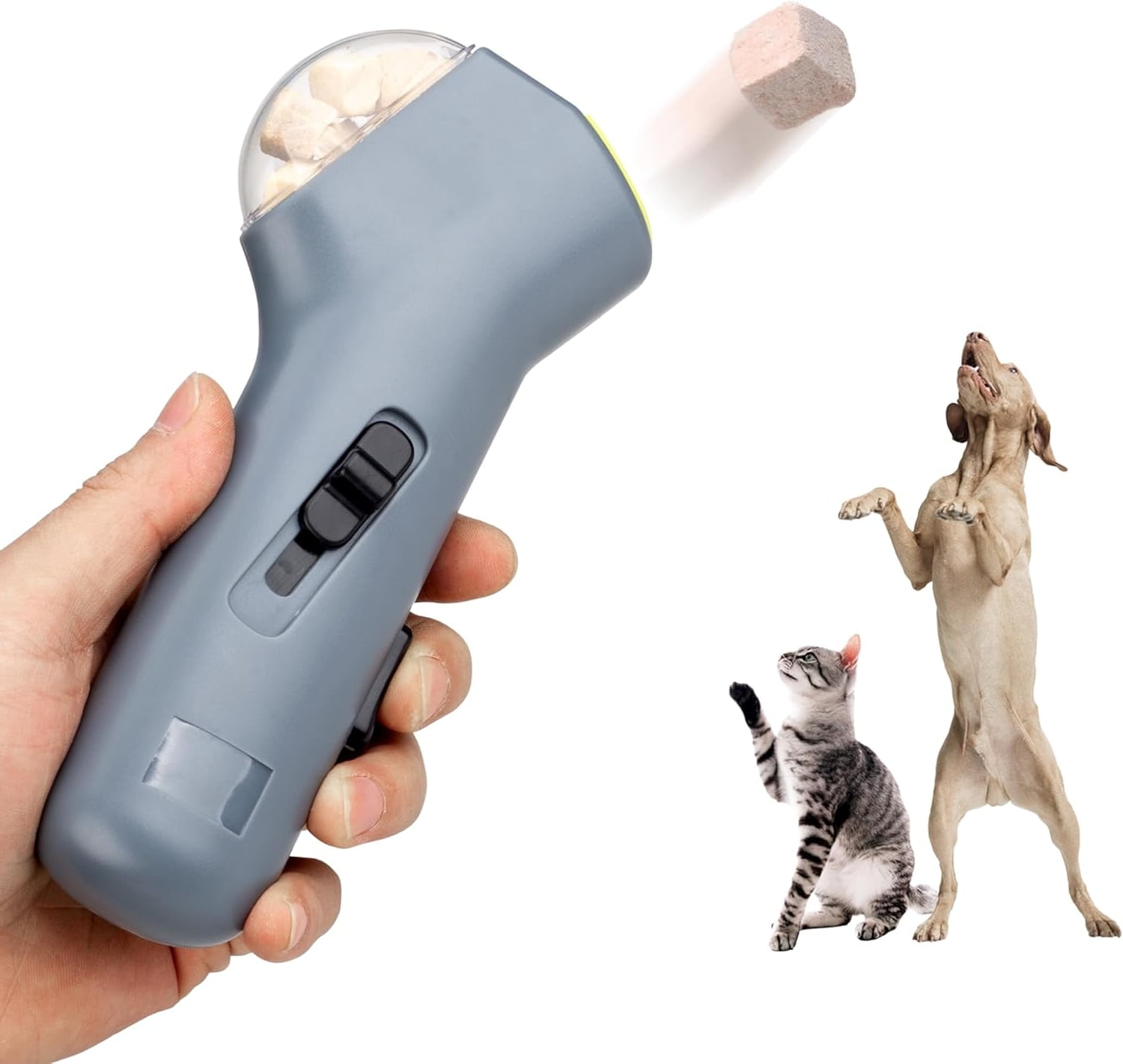Cat Treat Gun, Pet Treat Launcher for Dogs and Cats, Interactive Snack ...