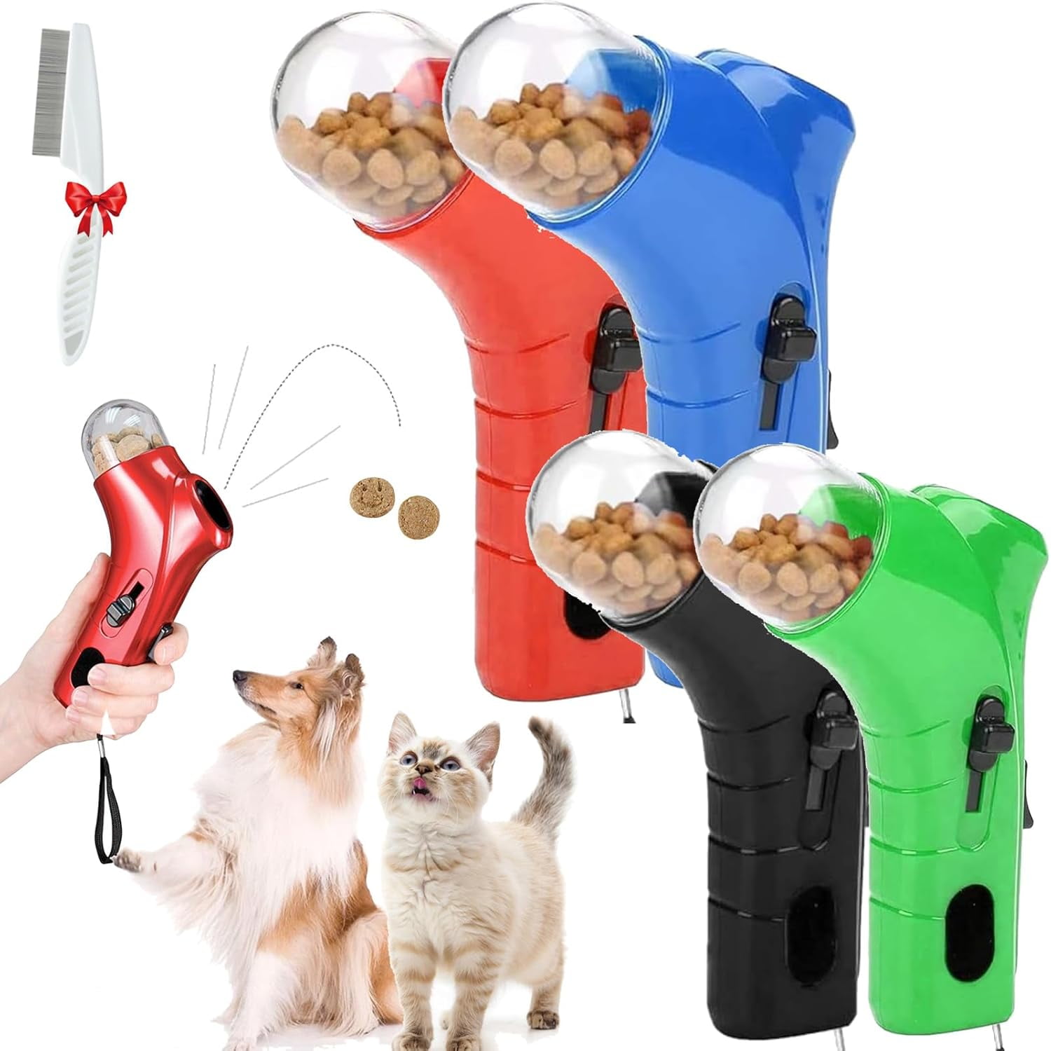 Cat Treat Gun Shooter, Interactive Cat Treat Shooter Gun,Handheld Cats ...