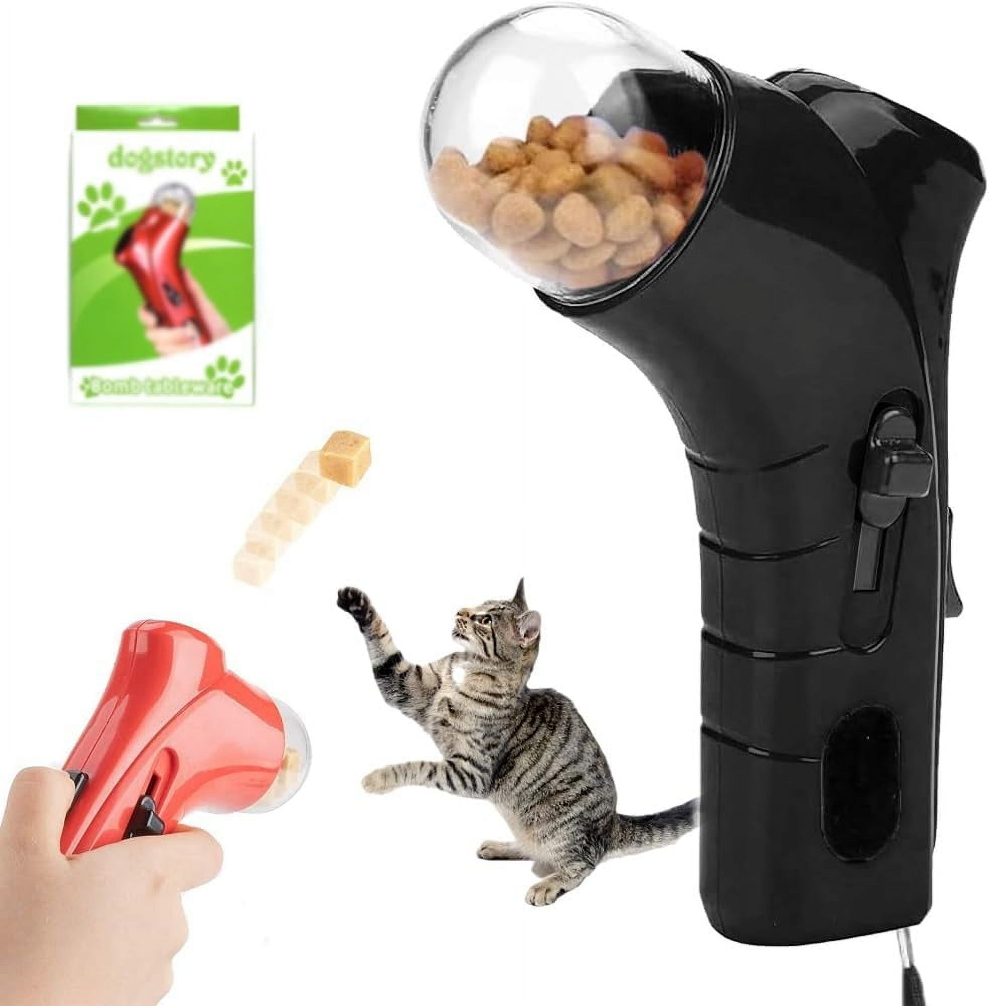 Cat Treat Launcher Gun, Cat and Dog Food Shooter Gun, Handheld ...