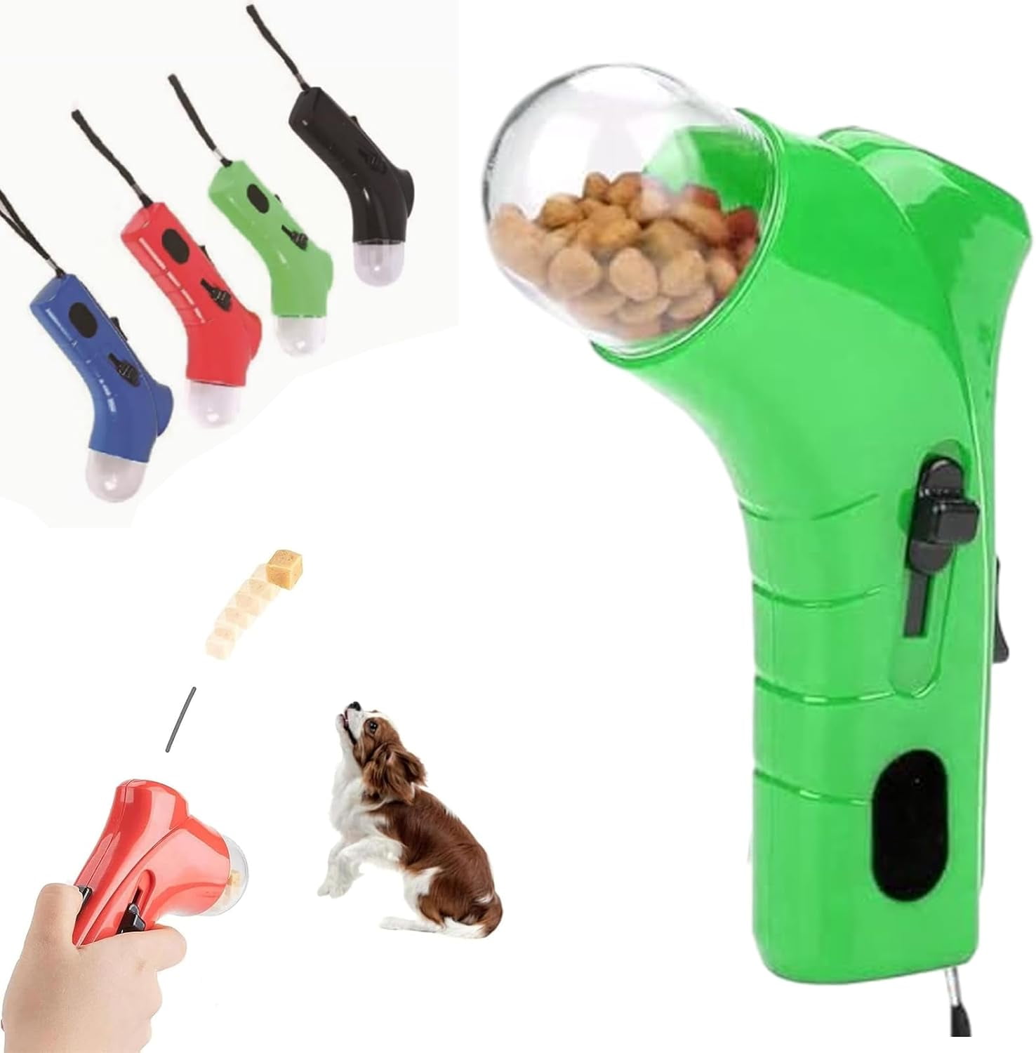 Cat Treat Launcher Gun,Cat Treat Gun Shooter,Dog Ball Launcher,Handheld ...