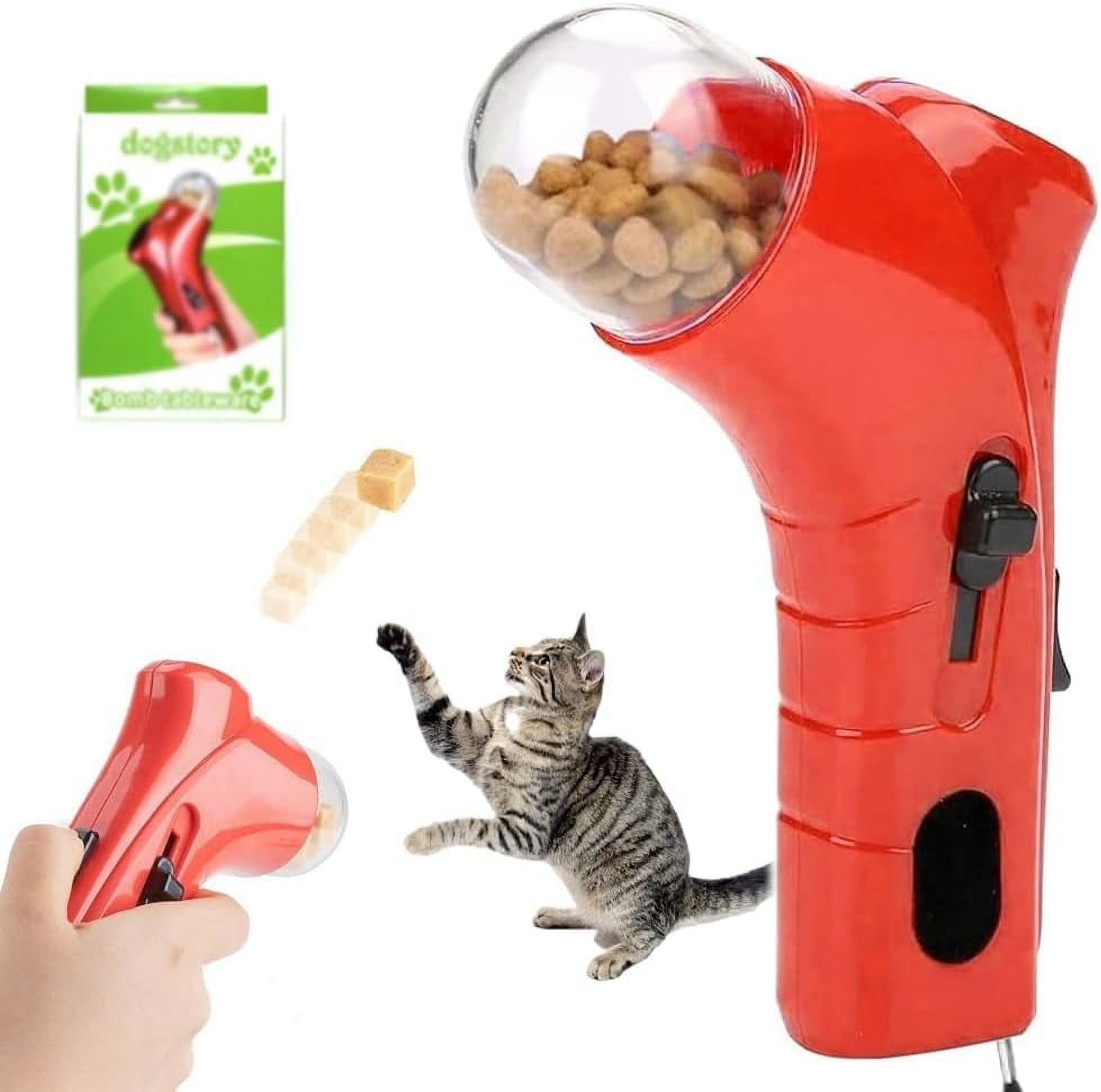 Cat Treat Launcher Gun, Dog Food Shooter Gun, Handheld Interactive Pet ...