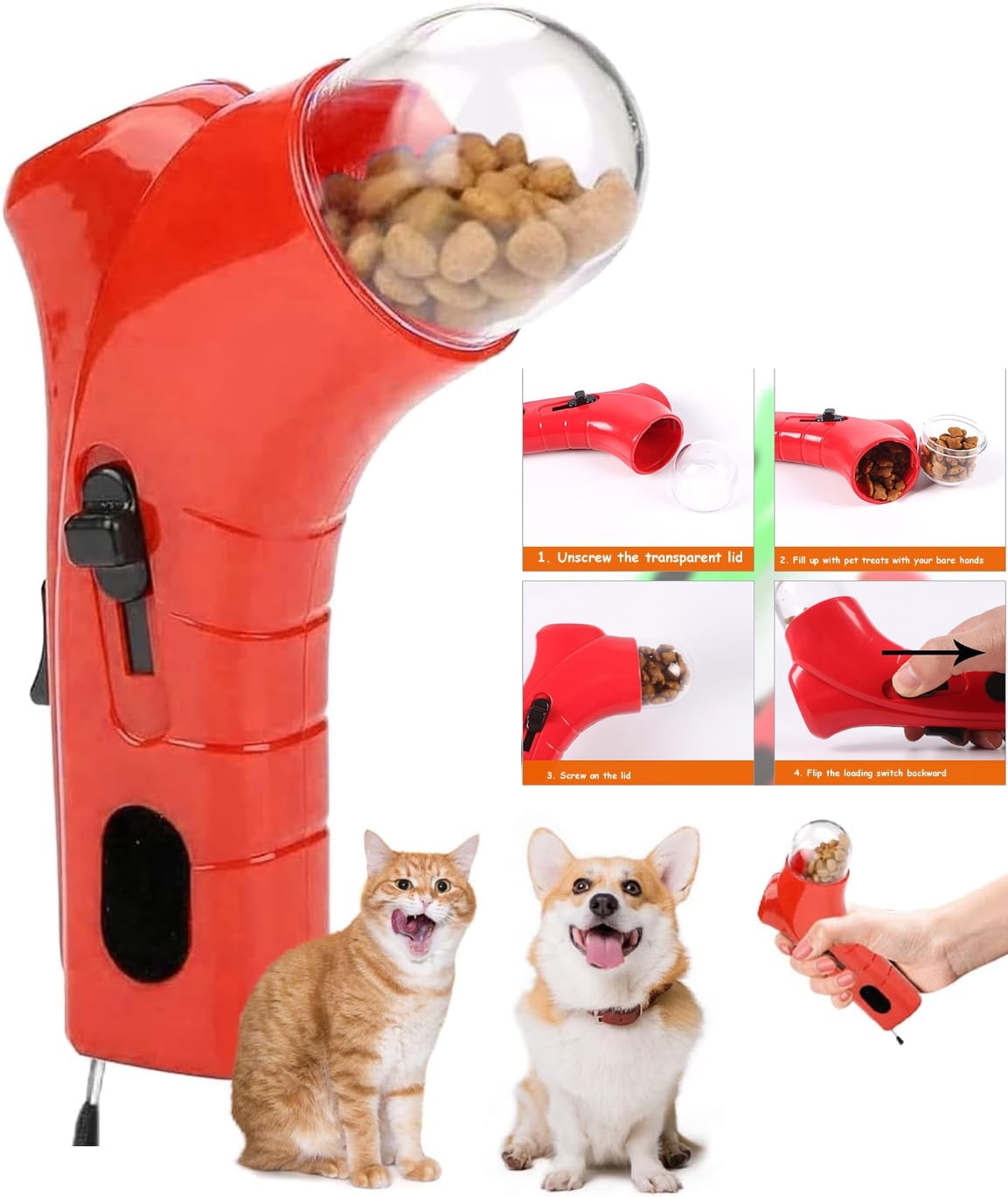 Cat Treat Shooter, Cat Treat Launcher, Interactive Pet Treat Launcher ...