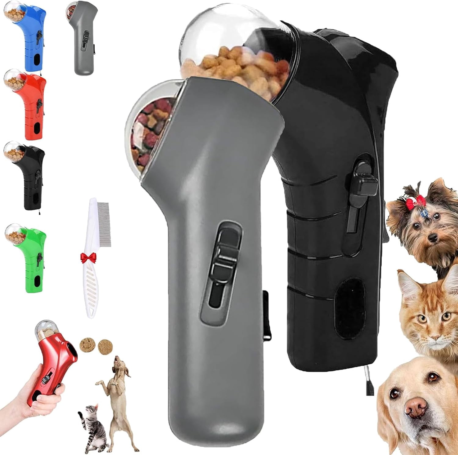 Cat Treat Shooter Gun, 2025 New Pet Treat Launcher Refillable, Handheld ...