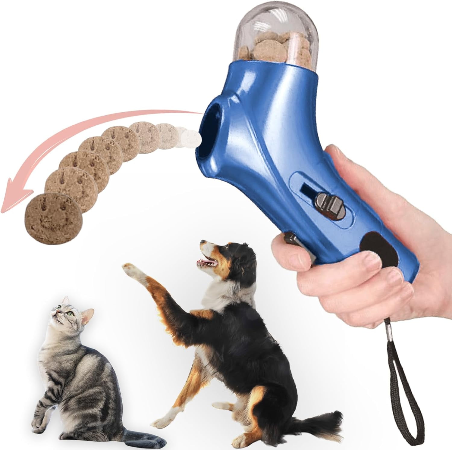 Cat Treat Shooter Gun, Pet Treat Launchers for Cat Dog, Snack Slinger ...