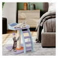Cat Tree 19 Inch Mohair Plush Cat Tower with Ladder & Ball - 2 Tier ...