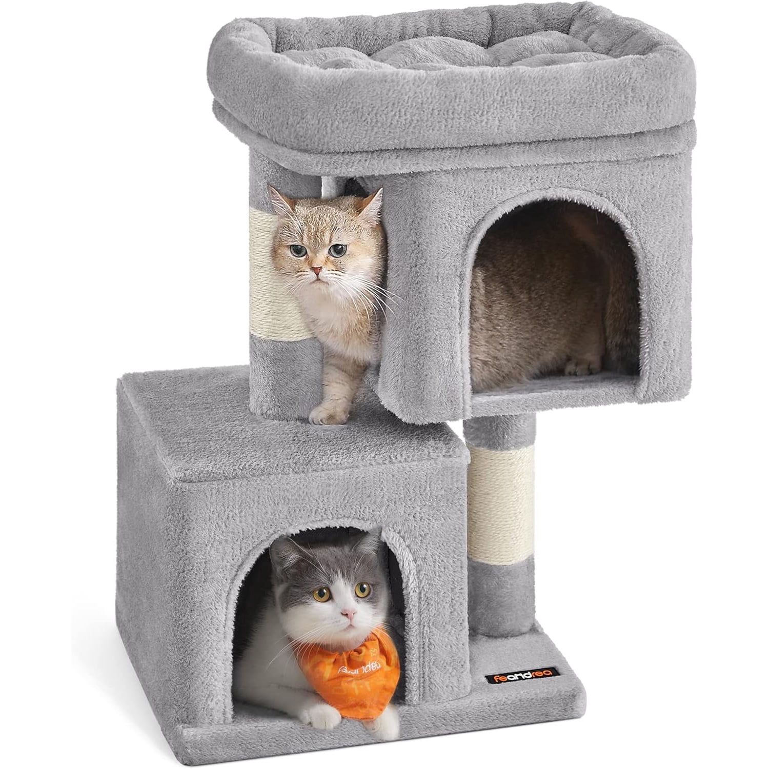 Cat Tree, 26.4-Inch Cat Tower, Plush Condo for Kittens up to 7 lb ...
