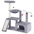 Cat Tree 288 Grey Multi-functional Indoor Cat Rest and Play Tower ...