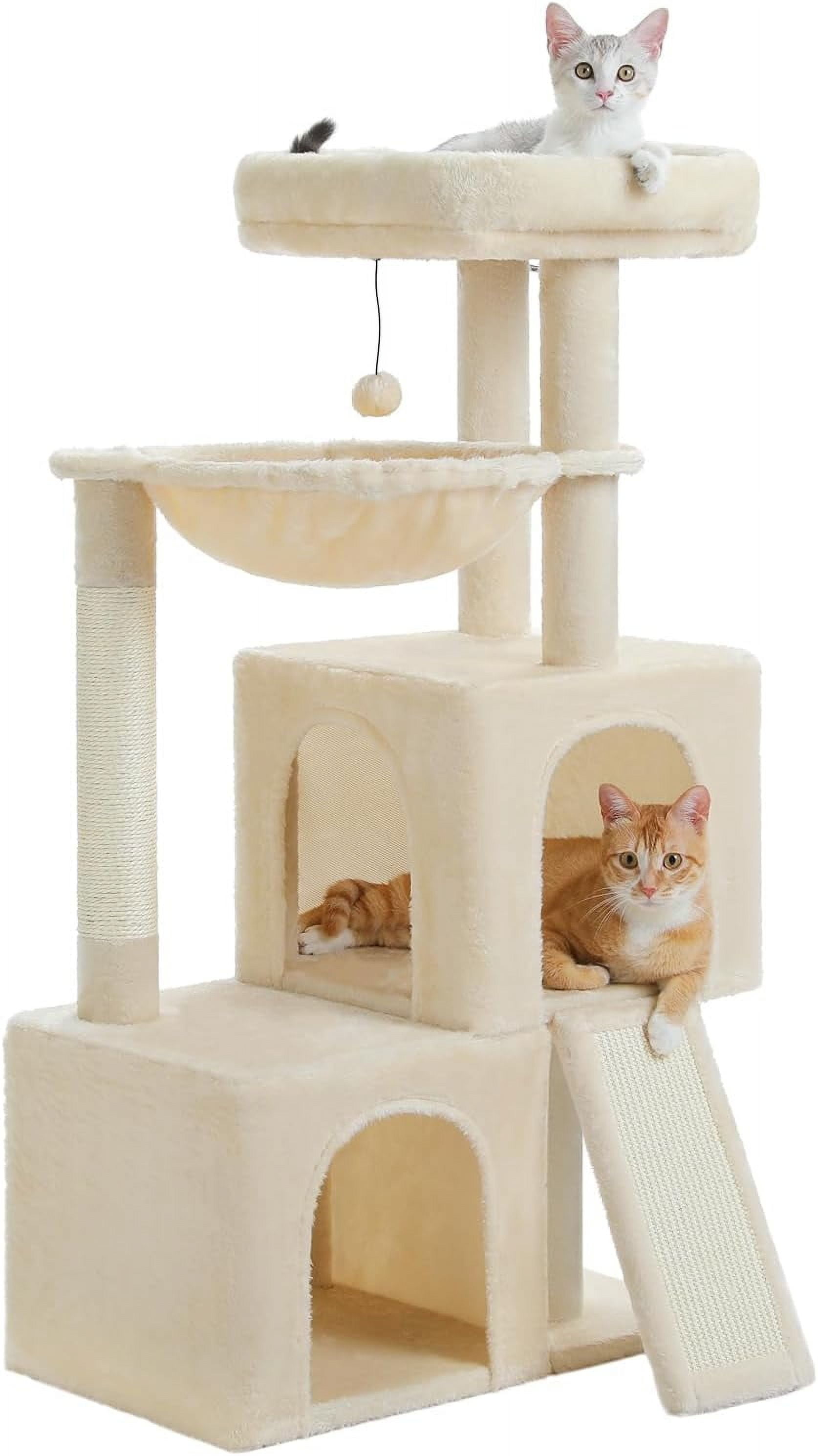 Cat Tree, 30 Inches Cat Tower with Dual Condos for Indoor Cats, Plush ...