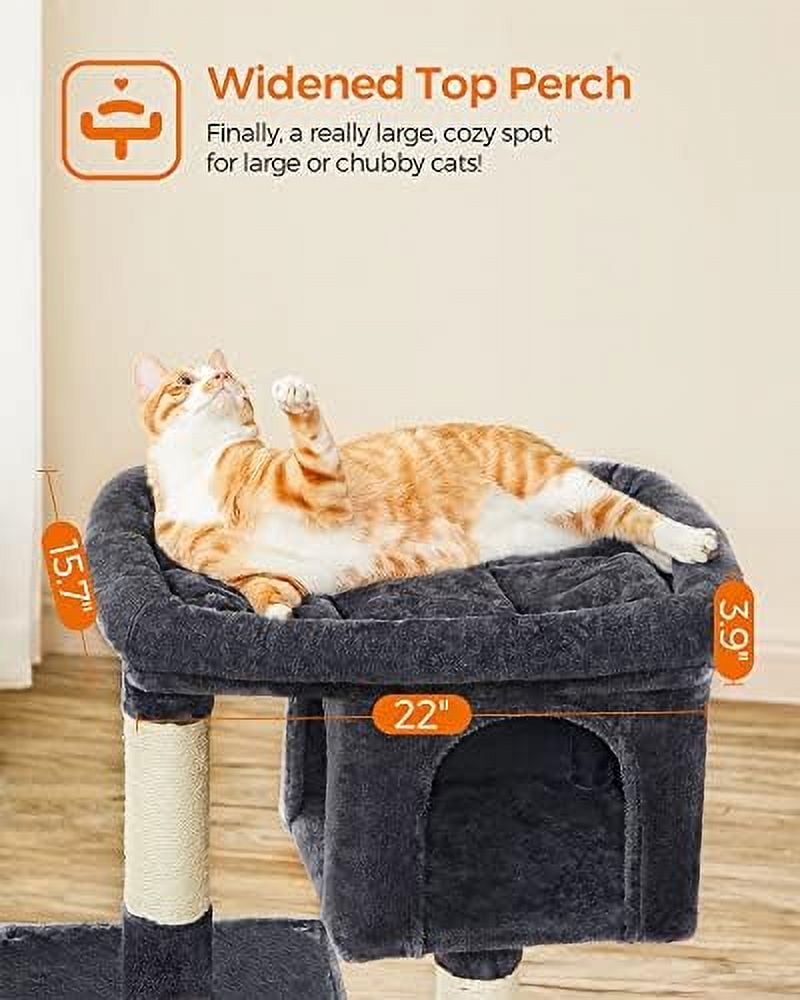 Cat Tree, 33.1-Inch Cat Tower, Plush Condo for Large Cats up to 16 lb ...