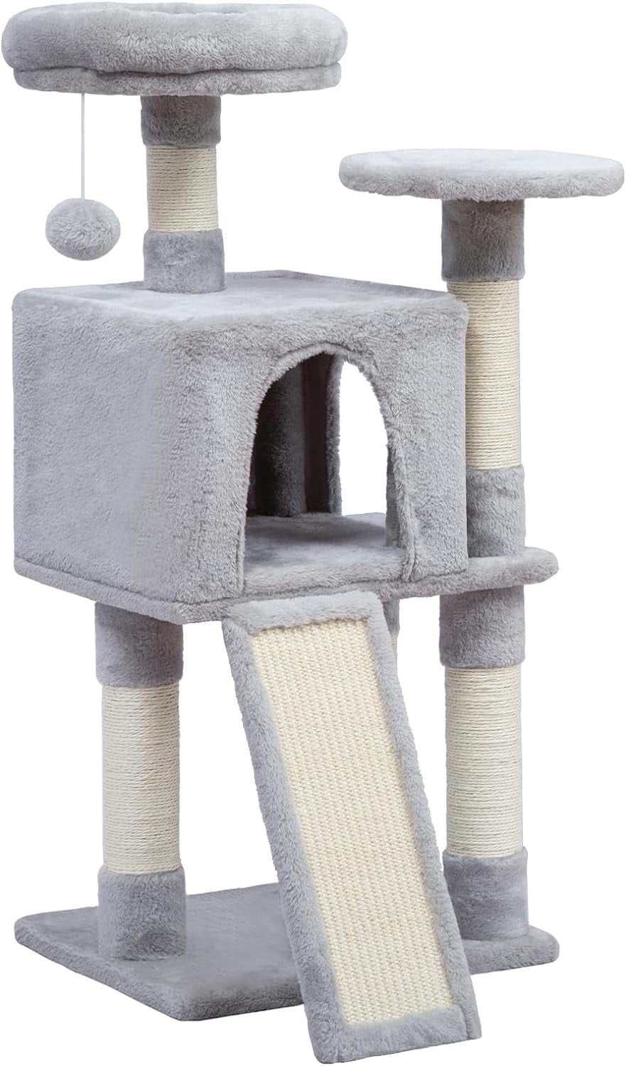 Cat Tree, 34.6-Inch Small Cat Tower with Soft Plush Perch, for Kittens ...