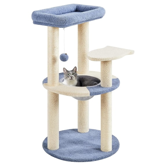 Cat Tree 35in Cat Tower Furniture, Scratching Post, Platform Perch with ...