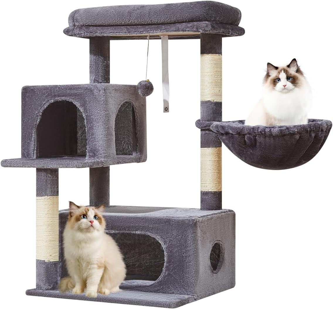 Cat Tree,38-Inch Cat Tower for Indoor Cats,2 Luxurious cat condo with ...