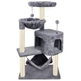 Cat Tree 39.4'' Grey Condo Hammock Scratching Post - Walmart.com