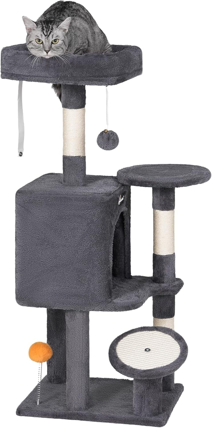 Cat Tree, 39.4-Inch Cat Tower for Indoor Cats, Small Cat Tower with ...