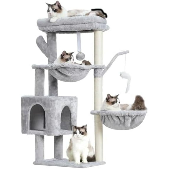 Cat Tree, 39.4 Inches Tower Condo with Scratching Post, Cat Tower for ...