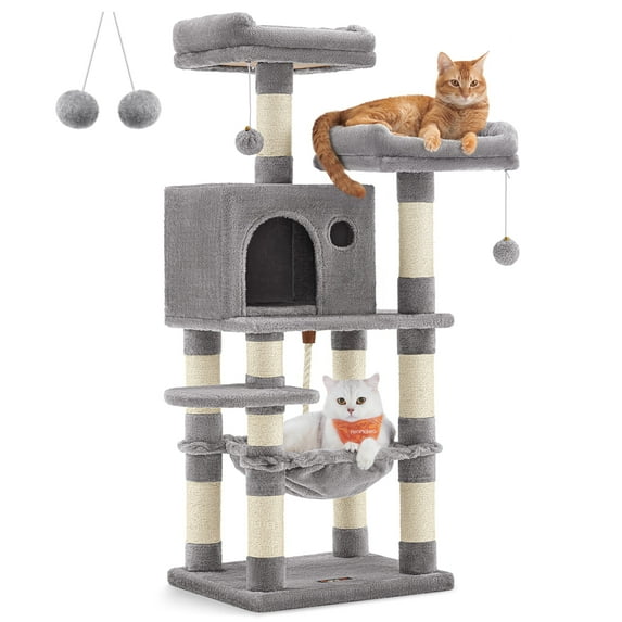 Cat Tree 44.1-Inch Cat Tower for Indoor Cats, Multi-Level Cat Condo ...