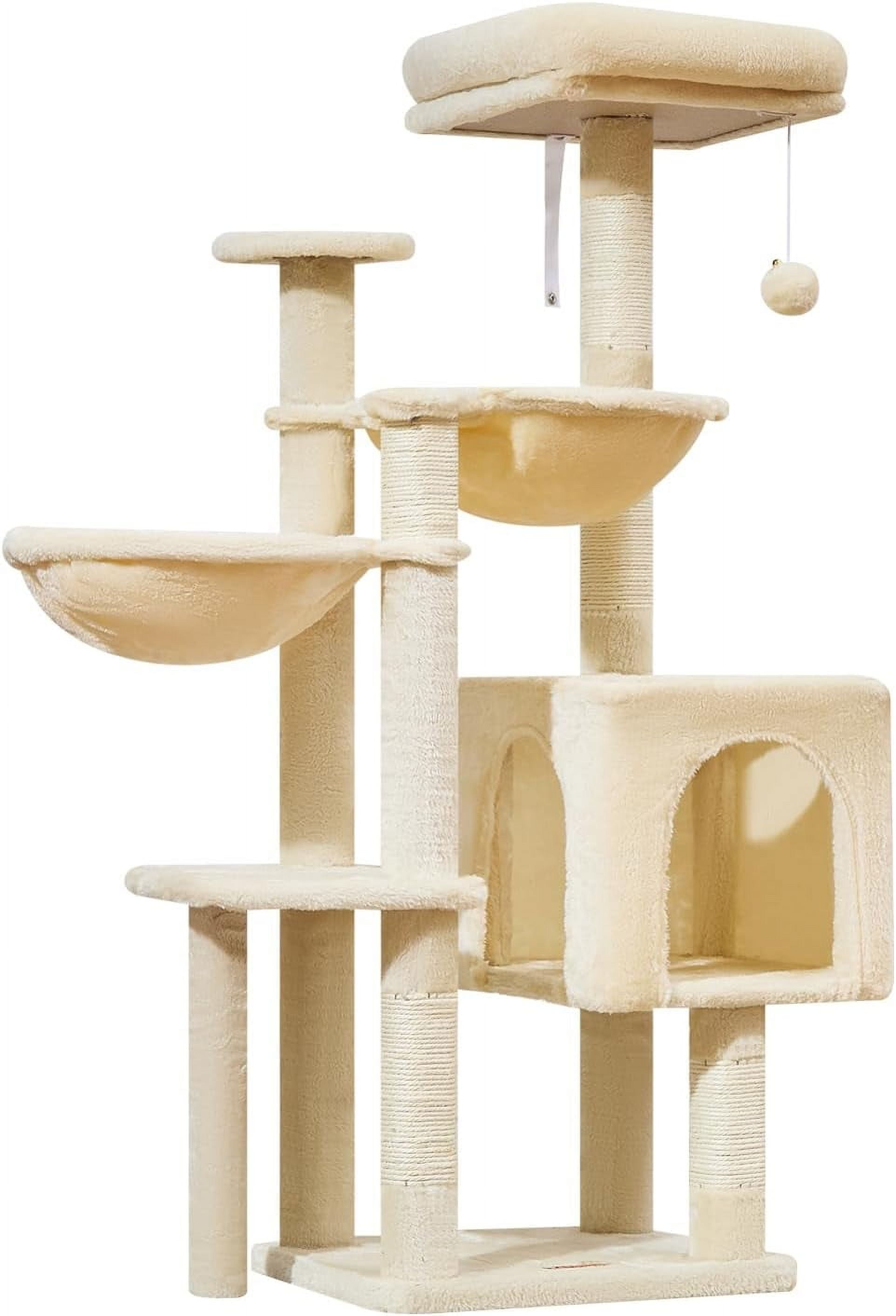 Cat Tree, 48-Inch Cat Tower for Kittens, Cat Tree Tower with 5 ...