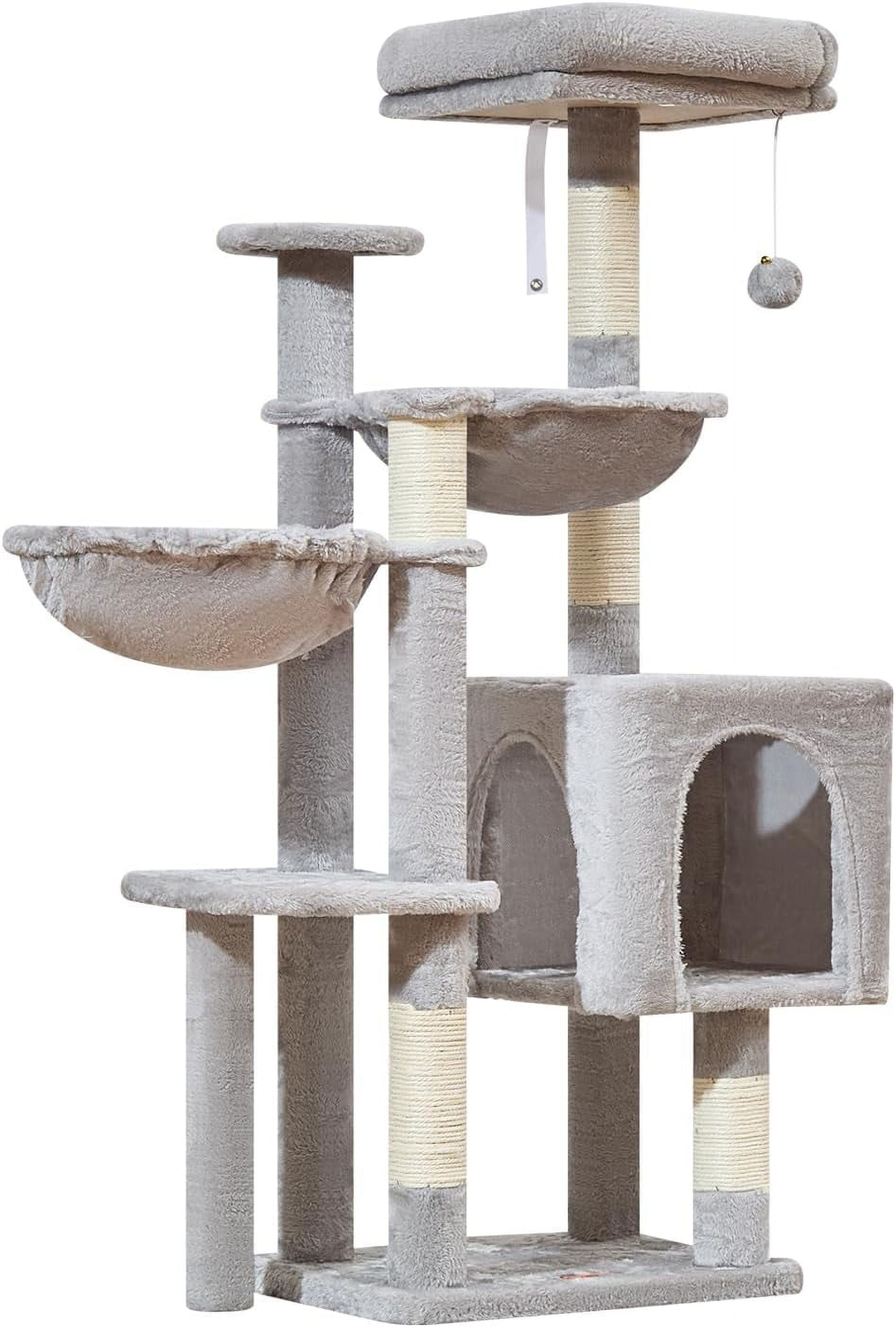 Cat Tree, 48-Inch Cat Tower for Kittens, Cat Tree Tower with 5 ...