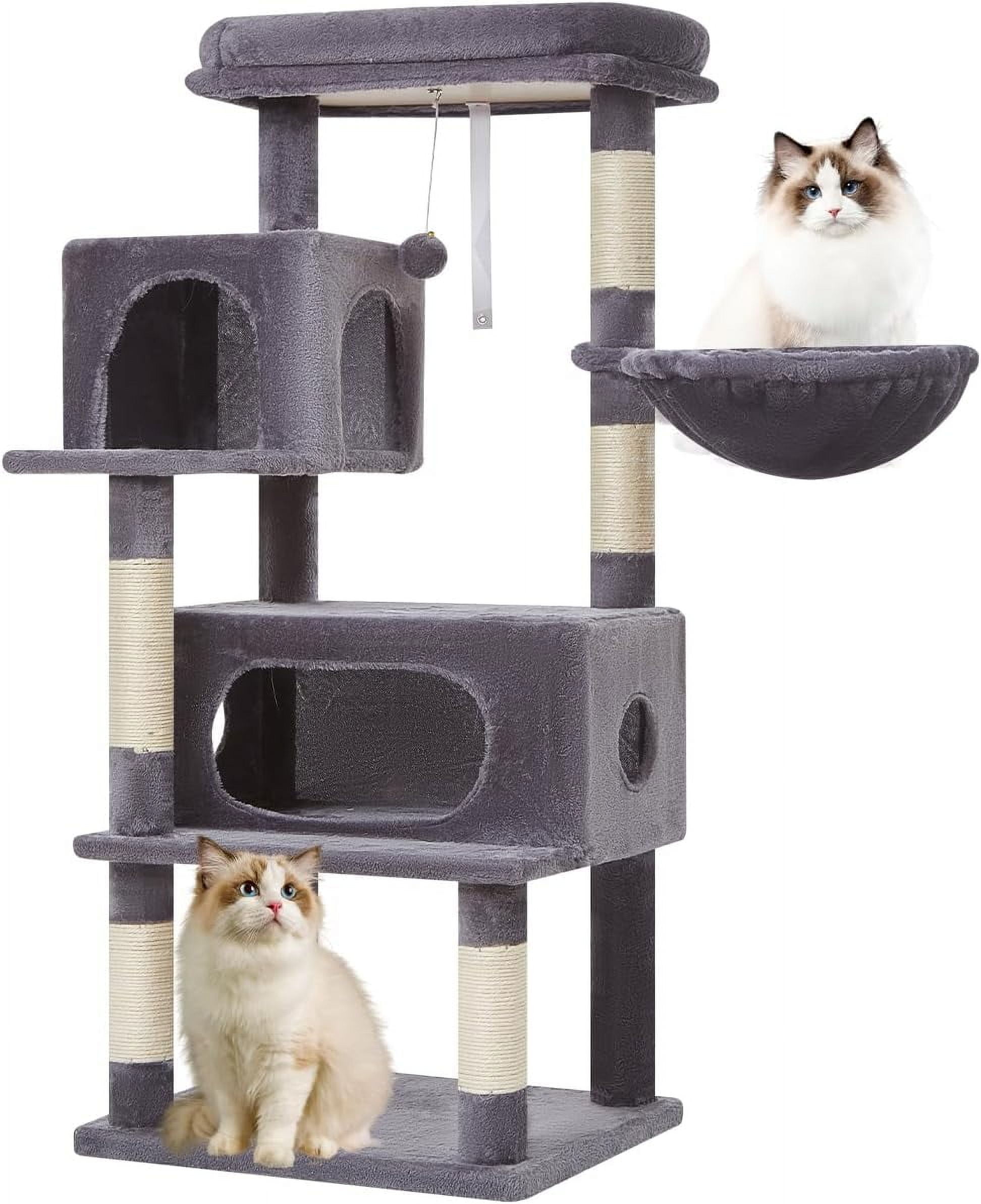 Cat Tree,49-Inch Cat Tower for Indoor Cats,2 Luxurious cat condo with ...