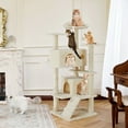 Cat Tree, 54-Inch Cat Tower with Sisal Scratching Post, Multi-Level ...