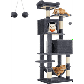 MWPO 70.1-in Multilevel Cat Tree Tower with Condo, Perch and Scratching ...