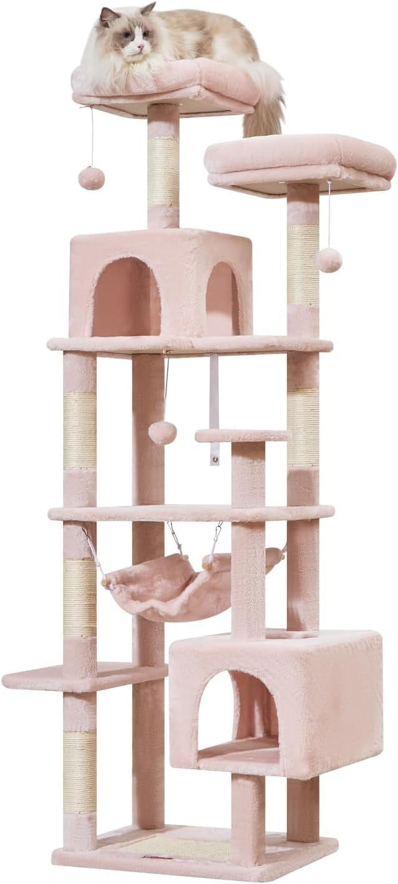 Cat Tree, 68-Inch Cat Tree Cat Tower for Indoor Cats, Plush Multi-Level ...