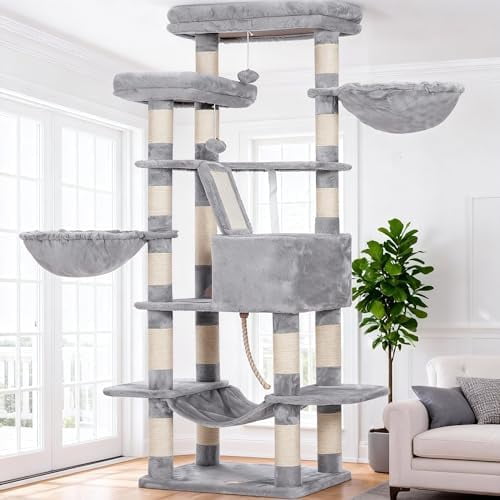 Cat Tree, 68 inch Multi-Level Cat Tower for Indoor Cats, 2 Widened ...