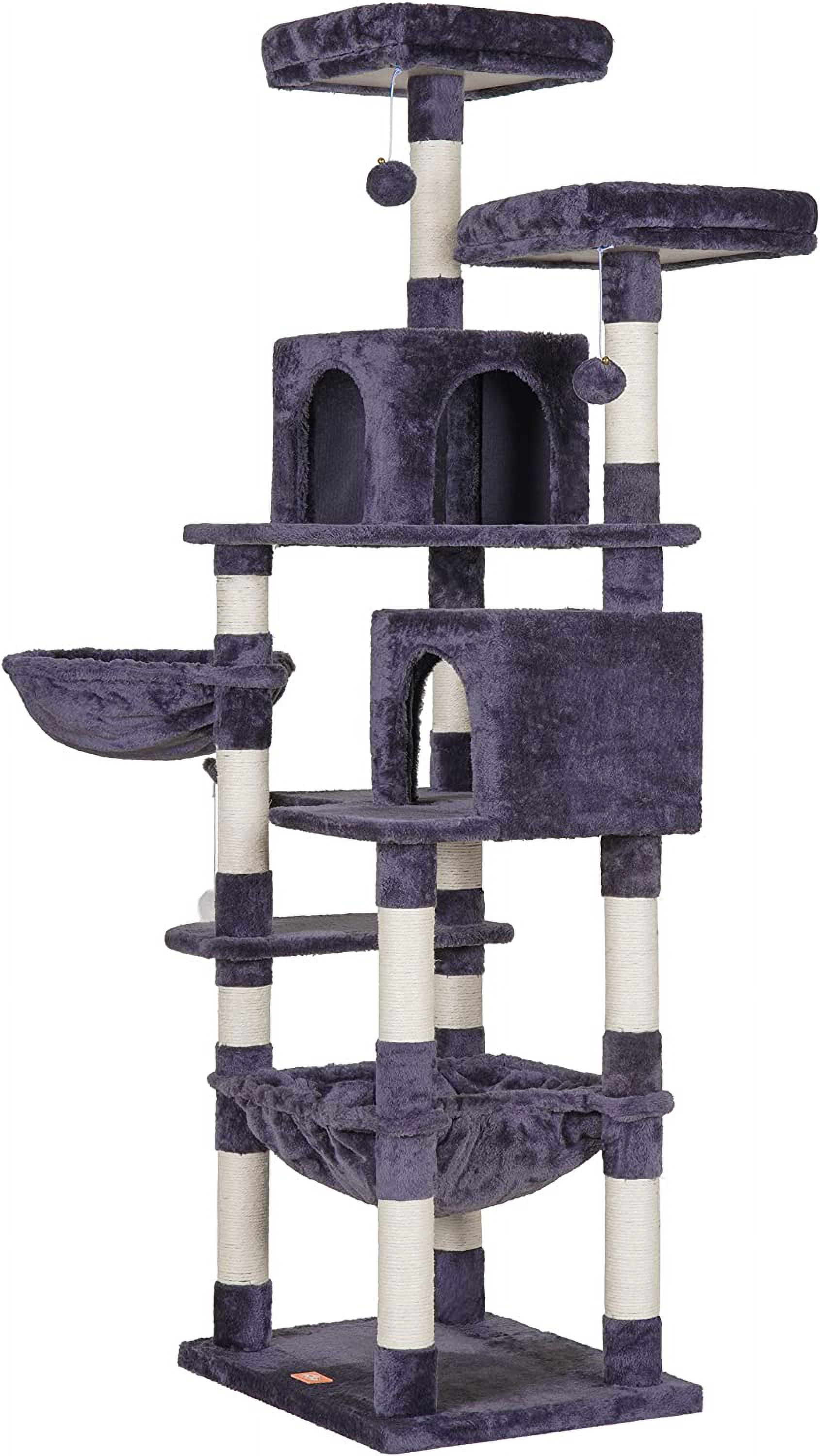 Cat Tree, 70 inches Tall Cat Tower condo with Toy for Indoor Large Cats ...