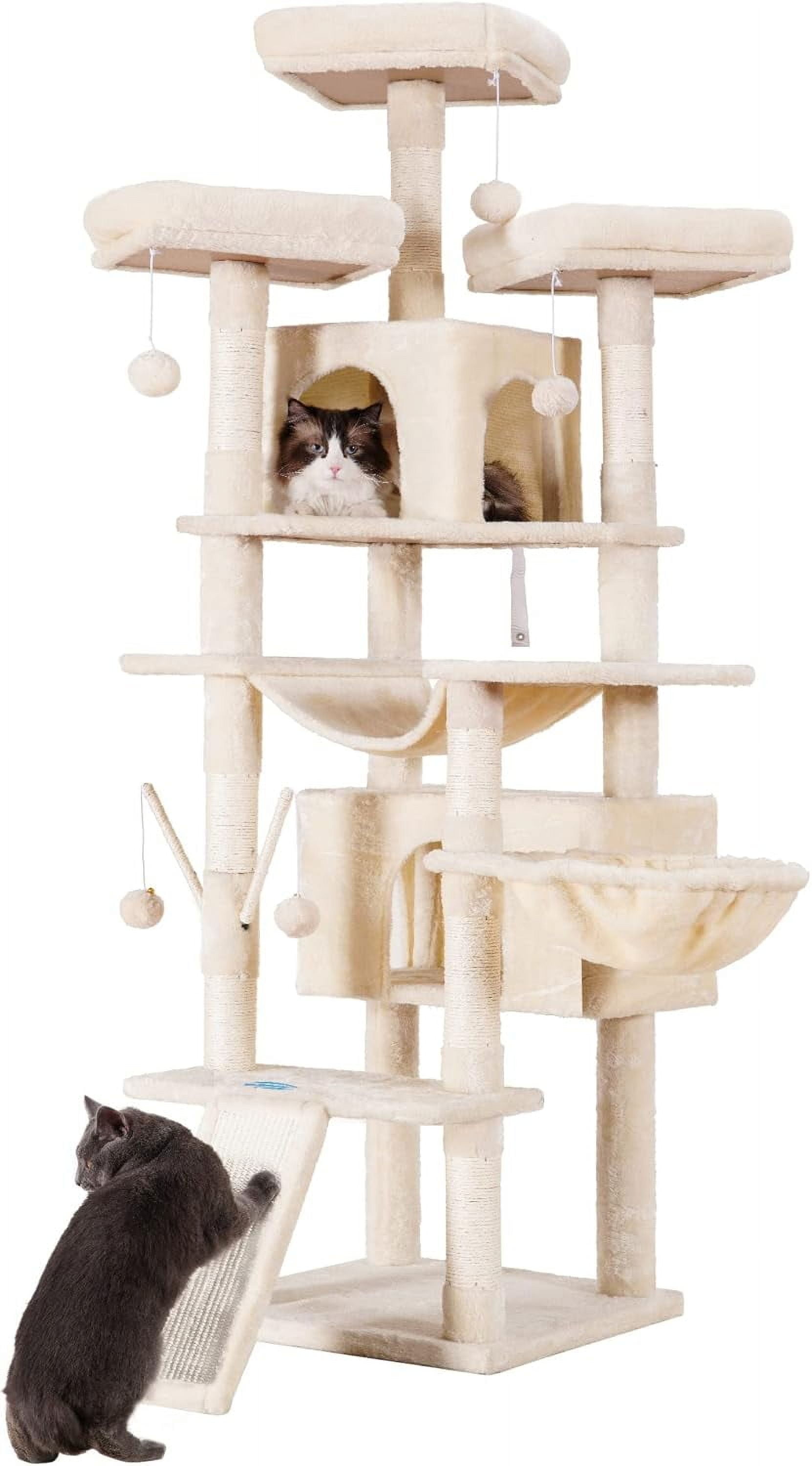 Cat Tree, 71 inches XL Large Cat Tower for Indoor Cats, Multi-Level Cat ...
