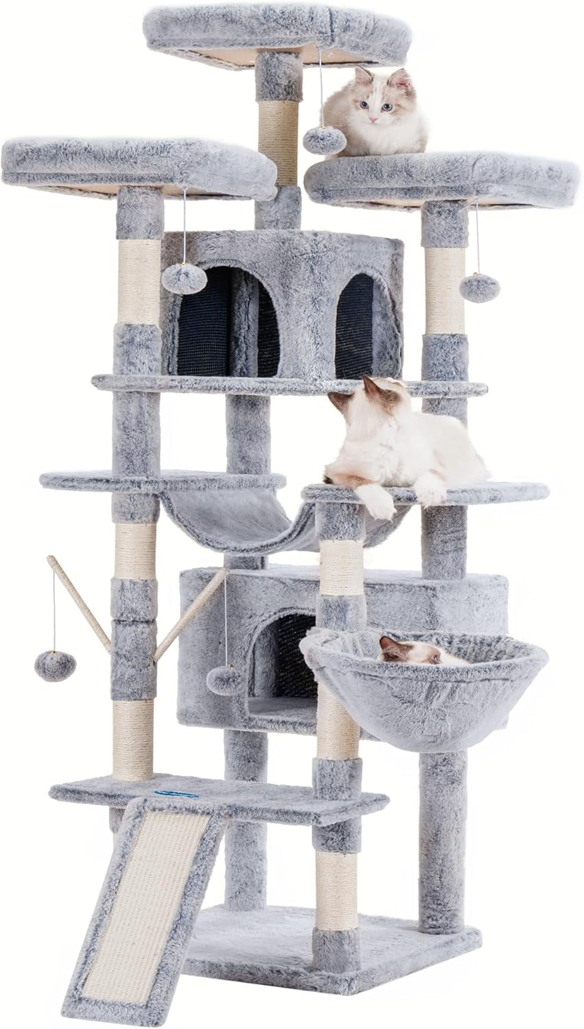 Cat Tree, 71 inches XL Large Cat Tower for Indoor Cats, Multi-Level Cat ...