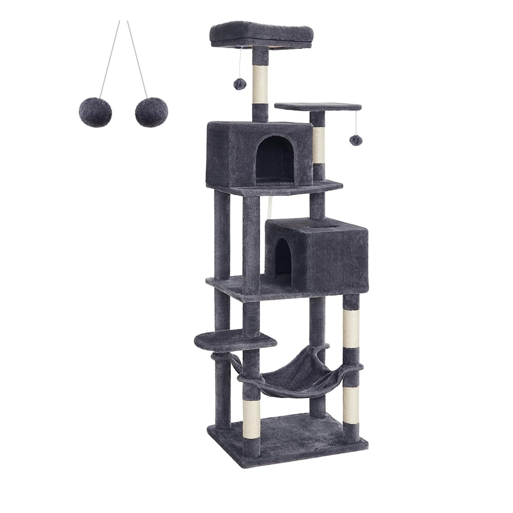 Cat Tree, 75.2-Inch Cat Tower for Indoor Cats, Plush Multi-Level Cat ...