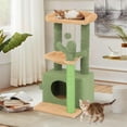 Cat Tree Cactus Design Cat Tower with Scratching Posts, Cat House Condo ...