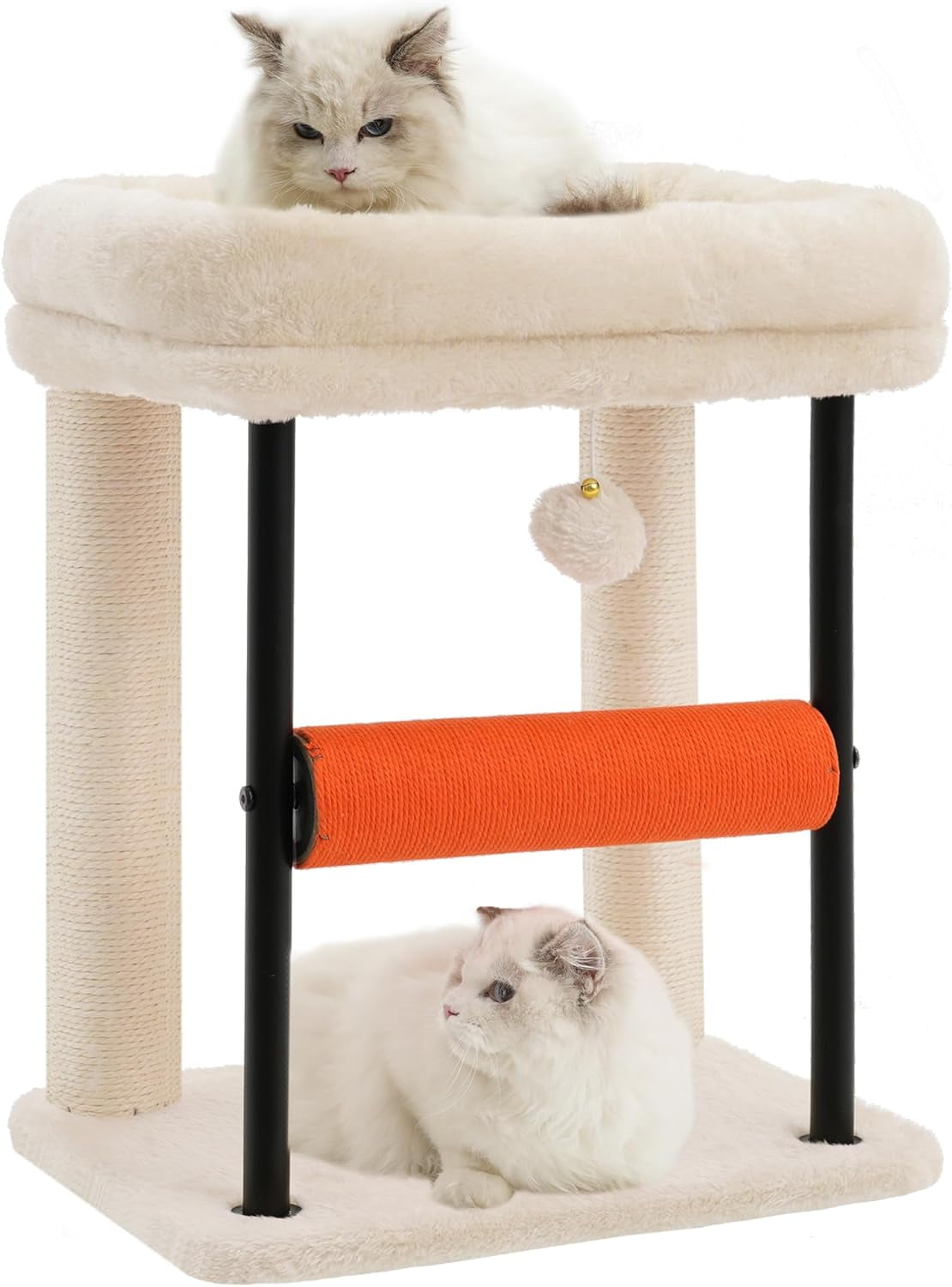 Cat Tree, Cat Scratching Posts with Bed, Sturdy Tower with Fully Sisal ...